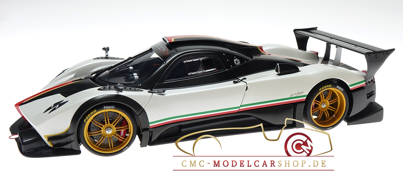 AUTOart Pagani Zonda R white italien stripes, my-modelcarshop